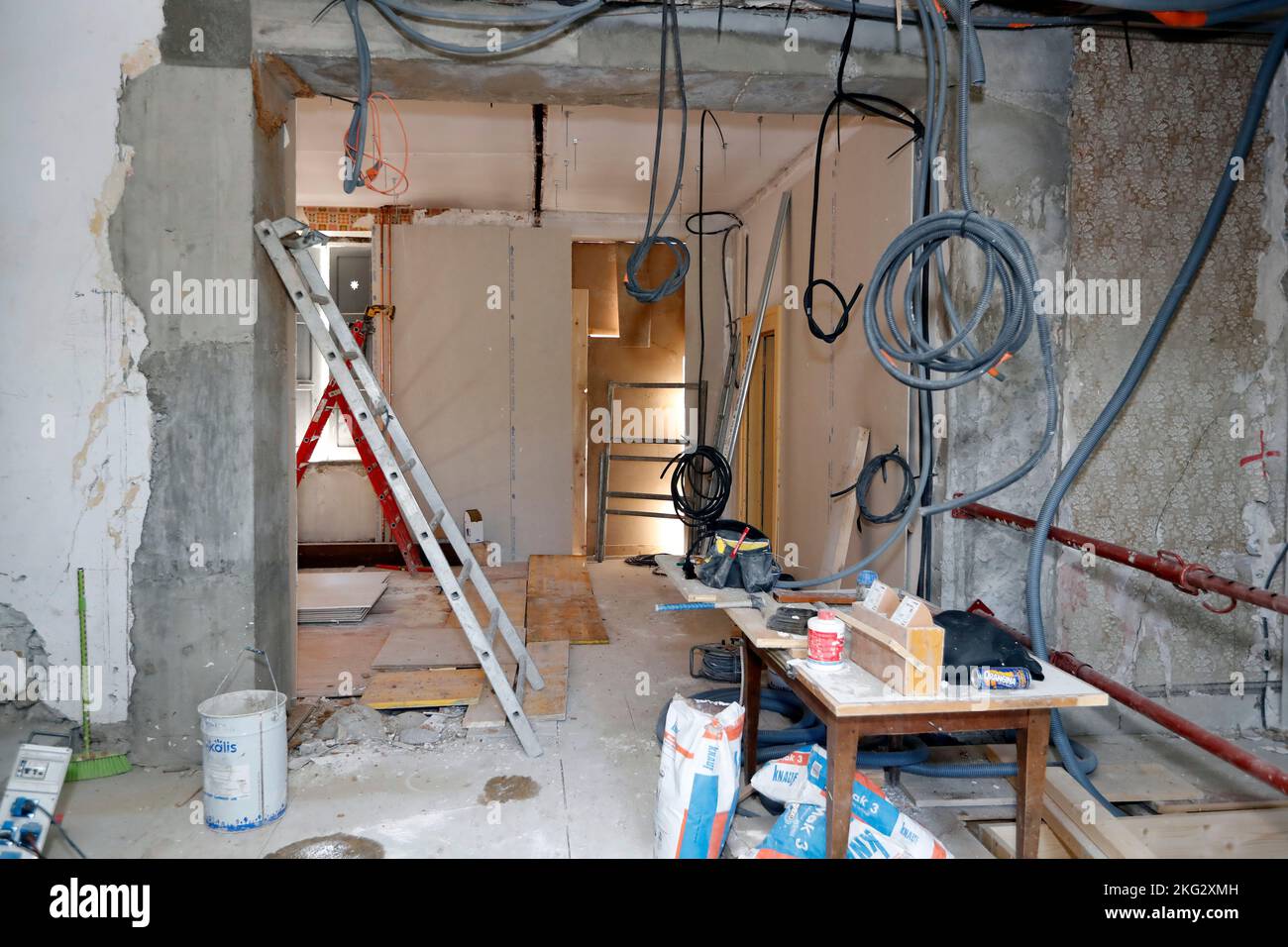 Interior of a house under renovation Stock Photo - Alamy