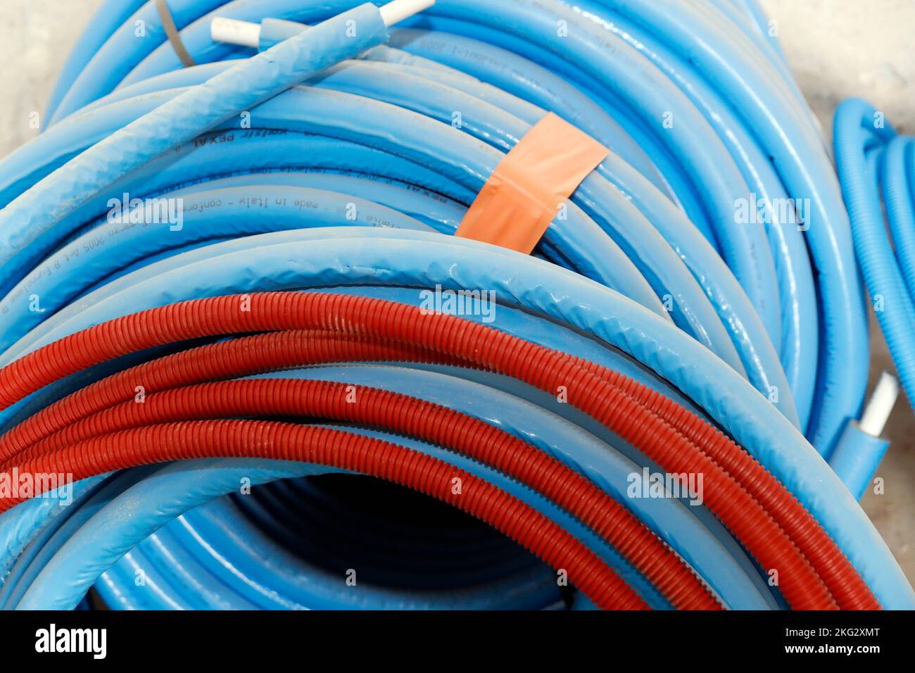 Interior of a house under renovation. Electrical cables Stock Photo - Alamy