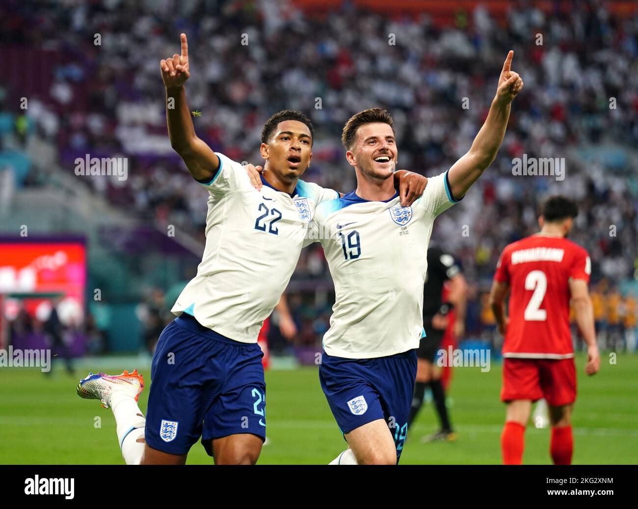 England's Jude Bellingham celebrates scoring their side's first goal of ...