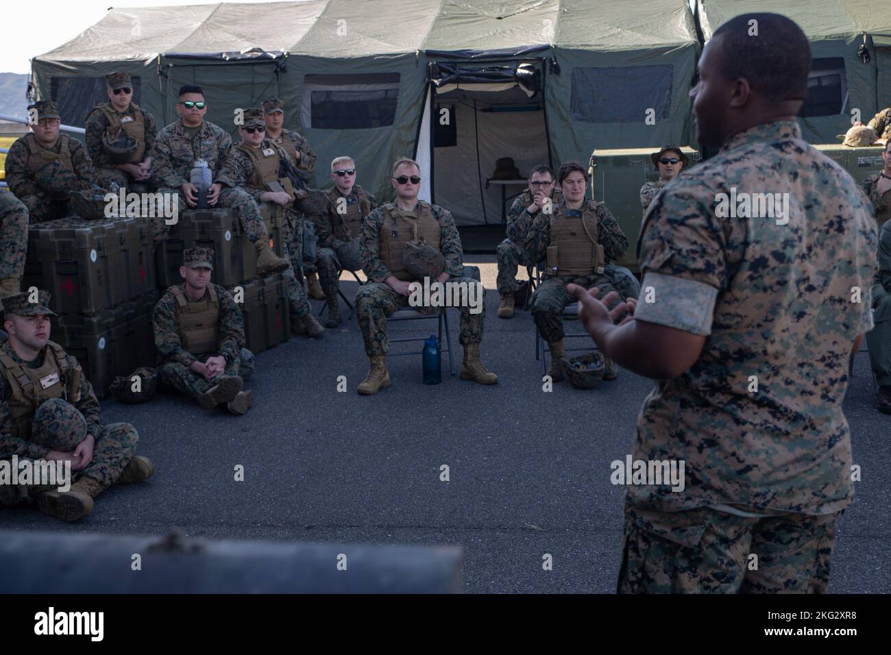 U.S. Marine Corps Cpl. Cevon Edwards, a Chemical, Radiological, and ...
