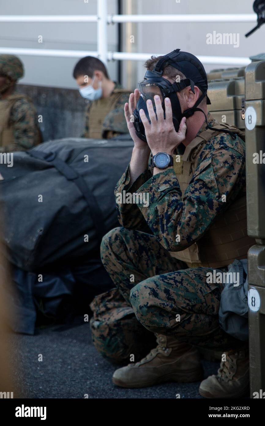 U.S. Navy Hospital Corpsman 1st Class Erick Sierra with Marine Aircraft ...