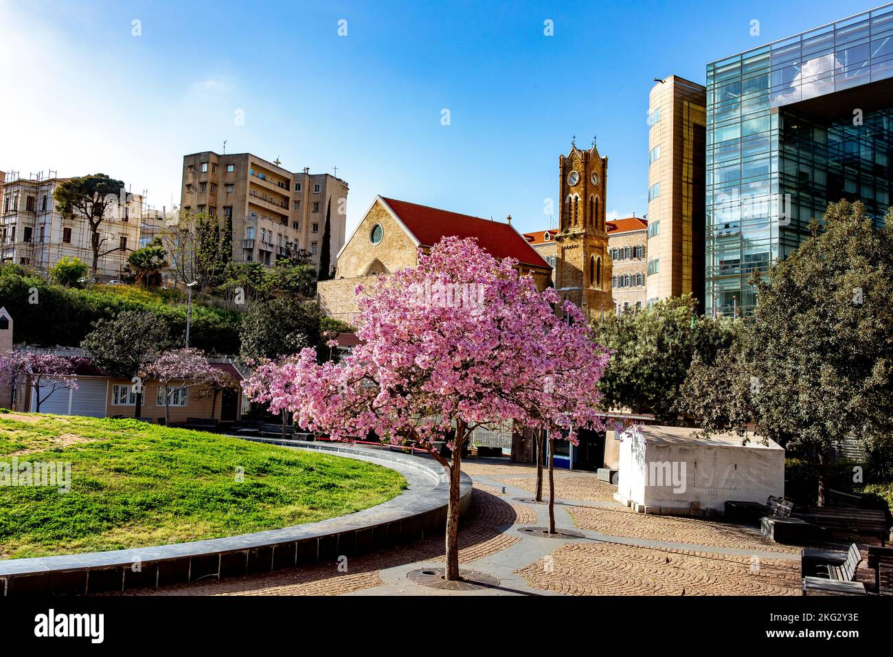 Small park in central Beirut, Lebanon Stock Photo - Alamy