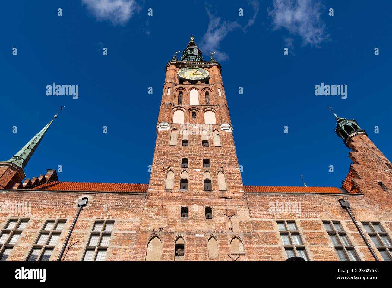 Main Town Hall in city of Gdansk in Poland. Gothic and Renaissance ...