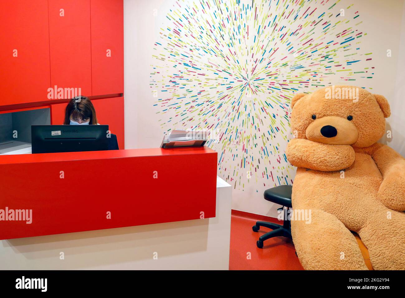 Pediatric ward at Hotel Dieu de France hospital, Beirut, Lebanon Stock ...