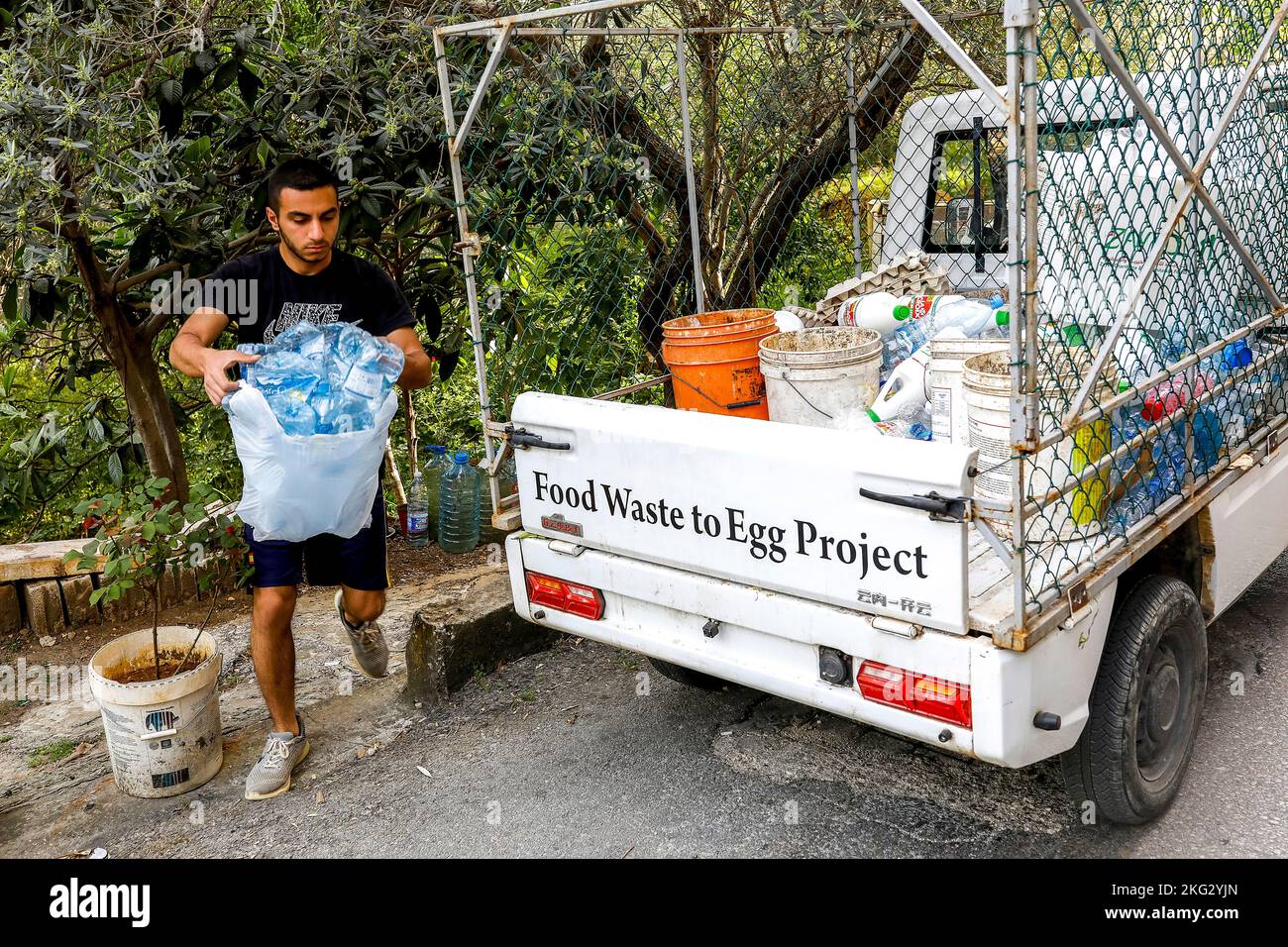 Foodwaste to egg program run by Energis Libani NGO in Houmal and ...