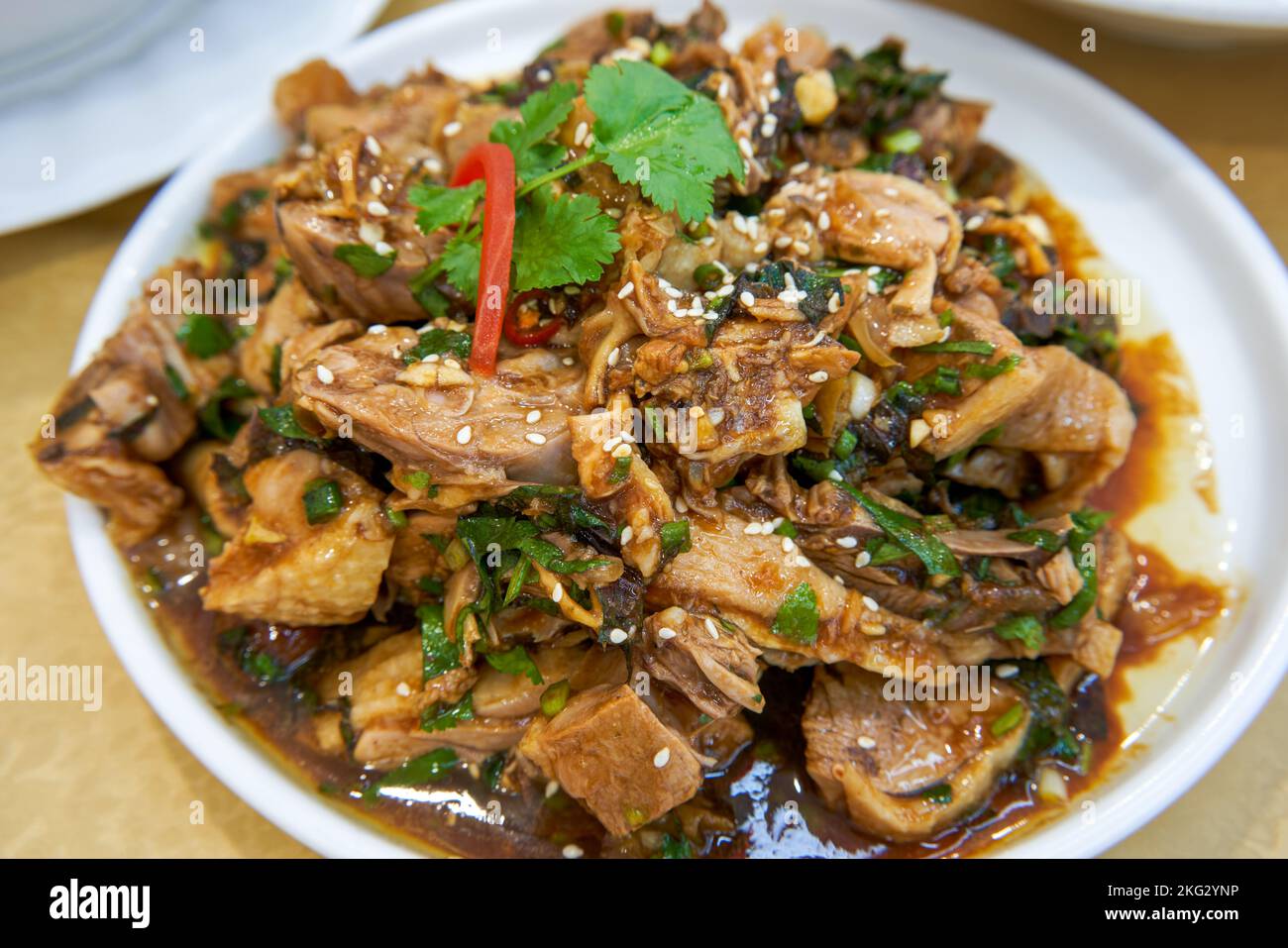 A delicious Chinese dish, duck with lemon Stock Photo - Alamy
