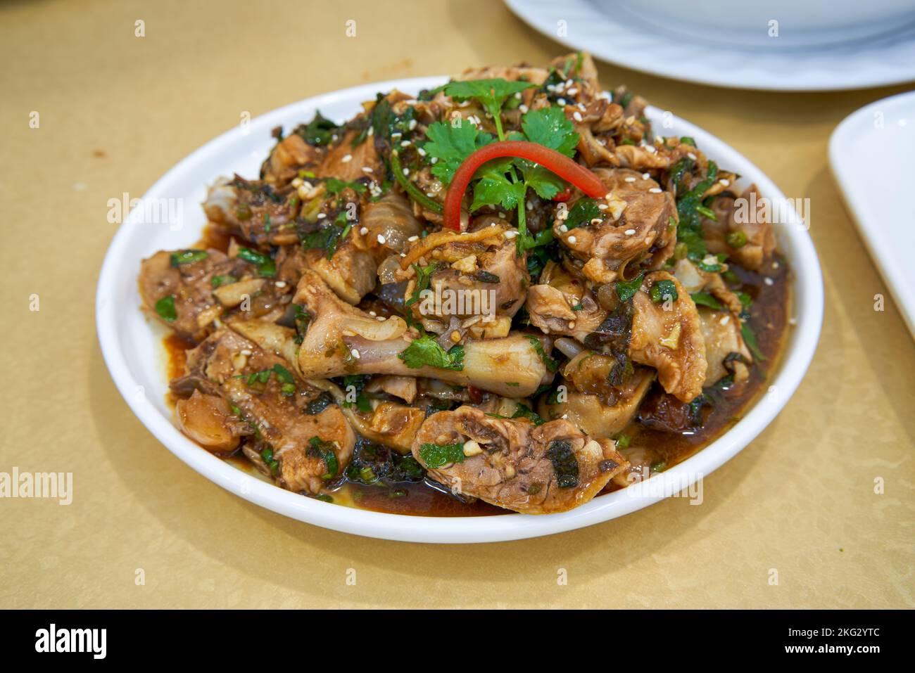 A delicious Chinese dish, duck with lemon Stock Photo - Alamy