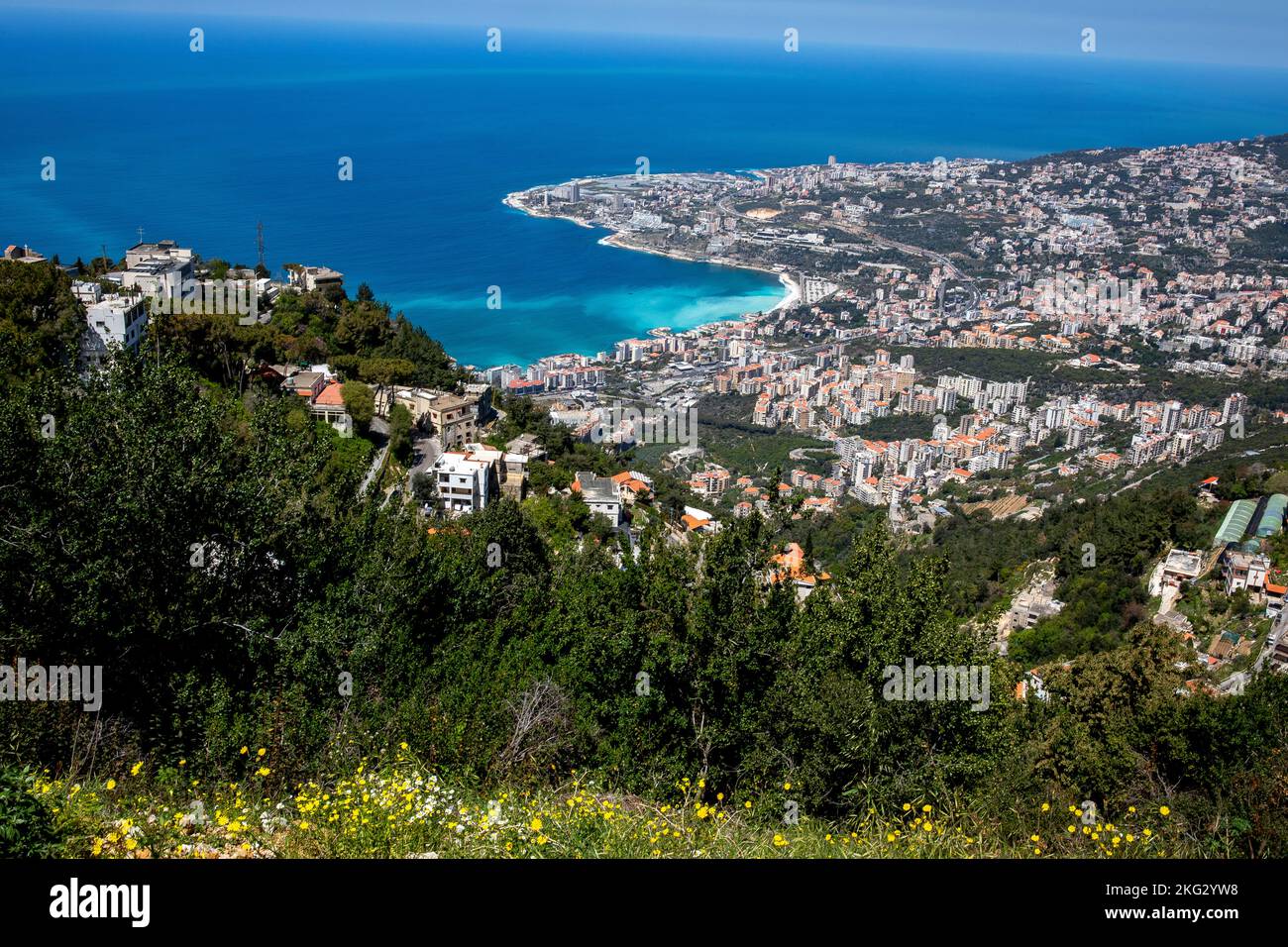 Coastline in spring, Lebanon Stock Photo - Alamy