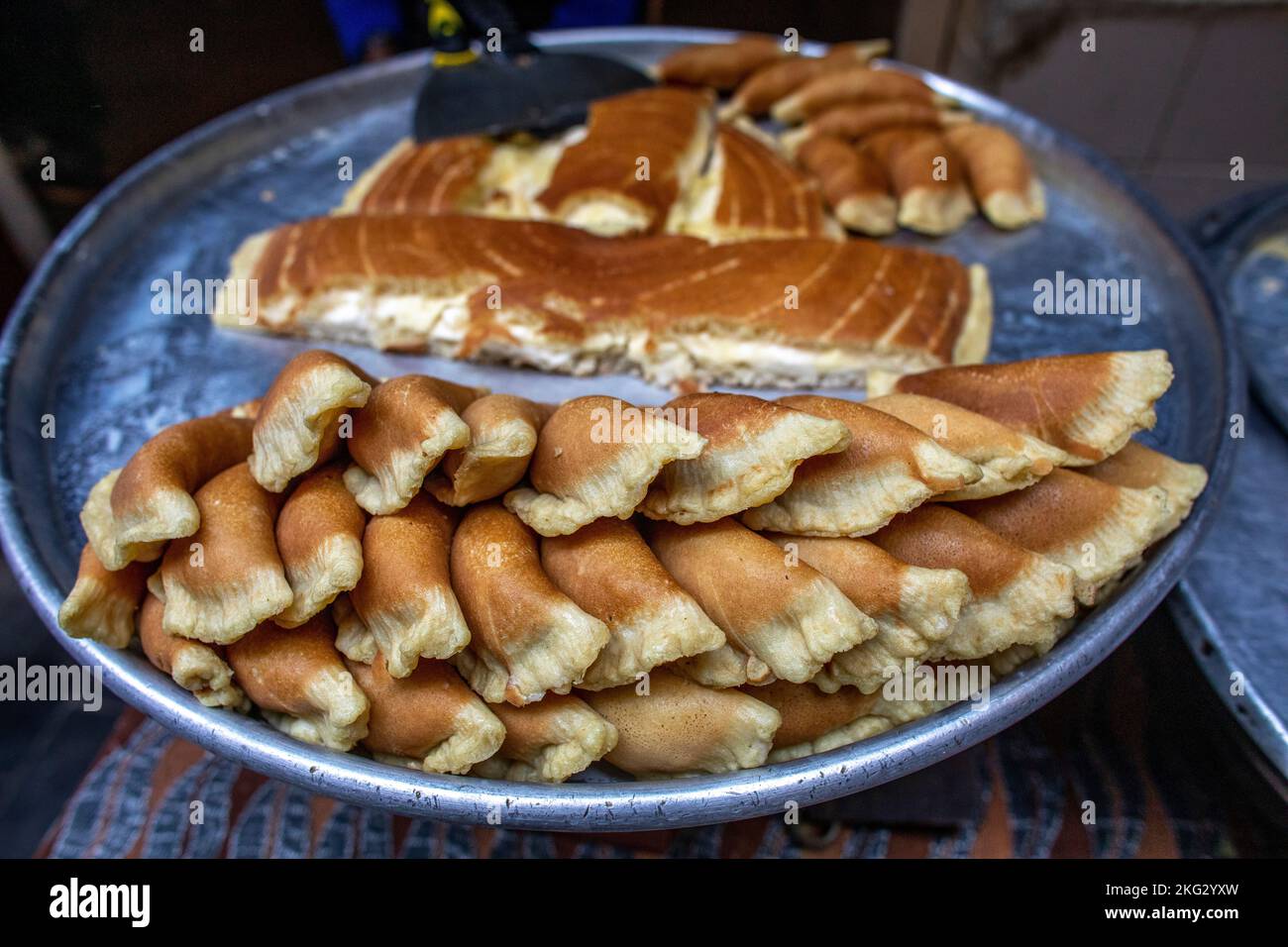 Pastries sold in the old Saida market during Ramadan, Lebanon Stock ...