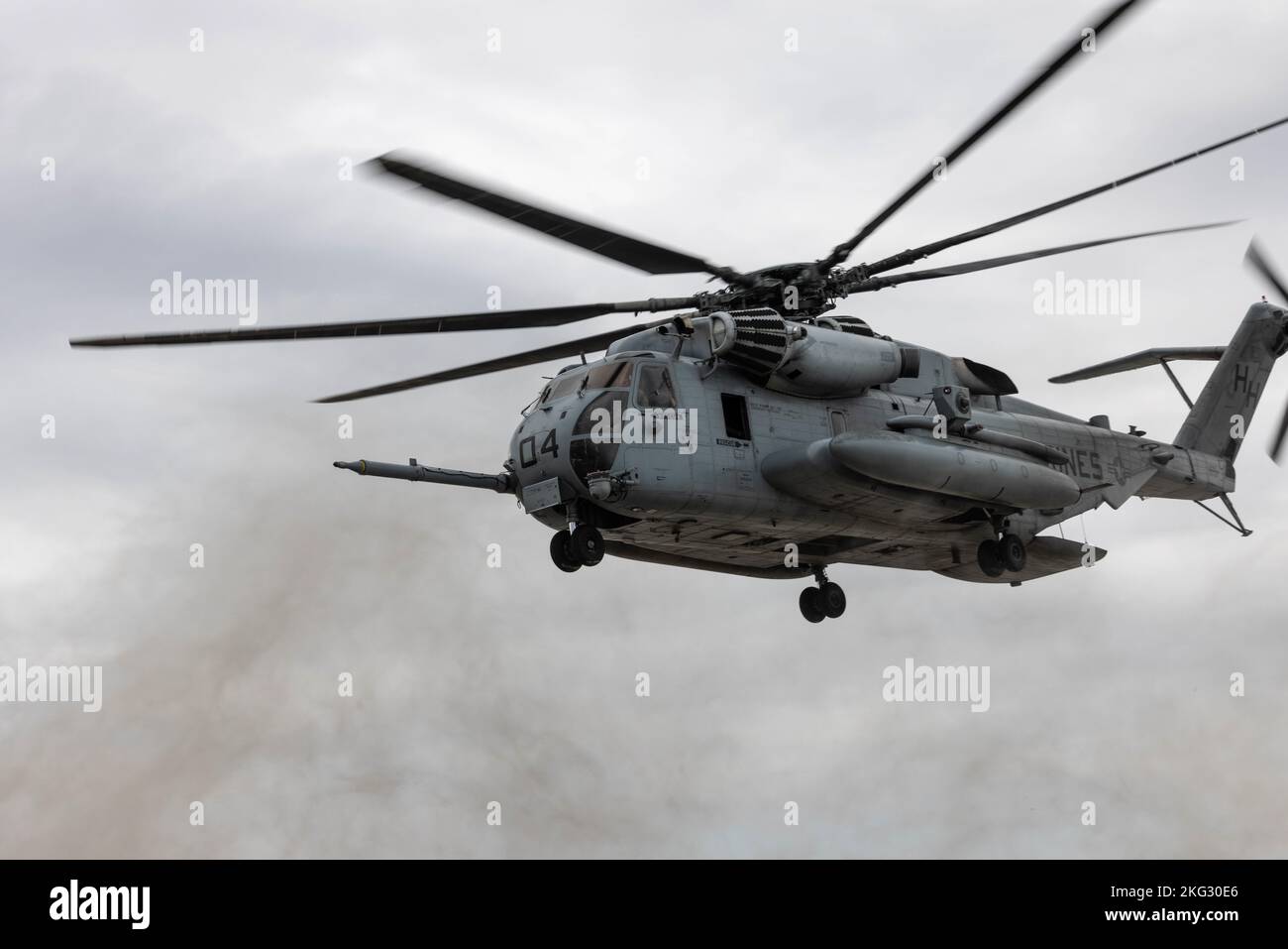 A U.S. Marine Corps CH-53E Super Stallion helicopter assigned to Marine ...