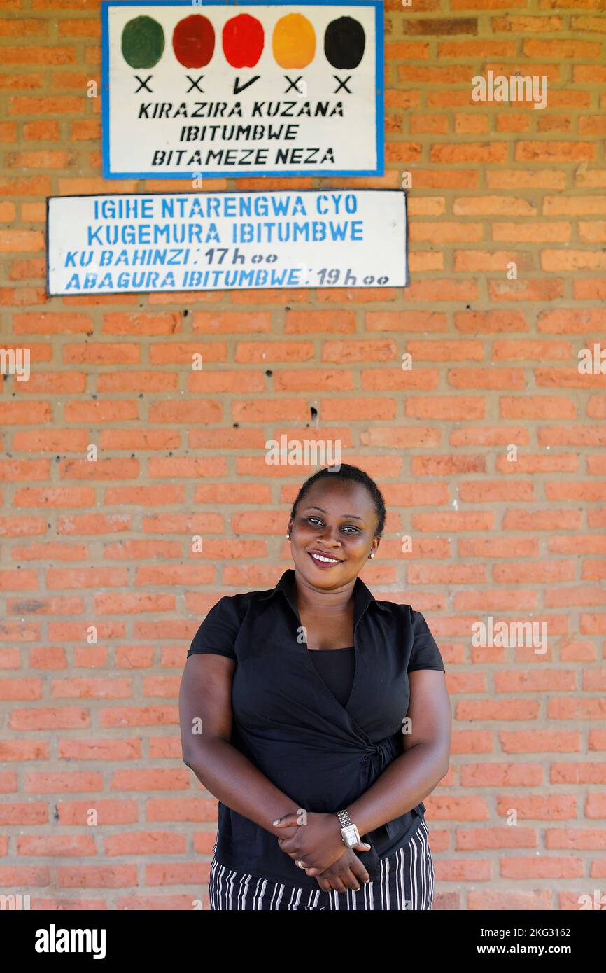 Kopakama coffee grower's cooperative, Rutsiro, Rwanda. Chief of ...
