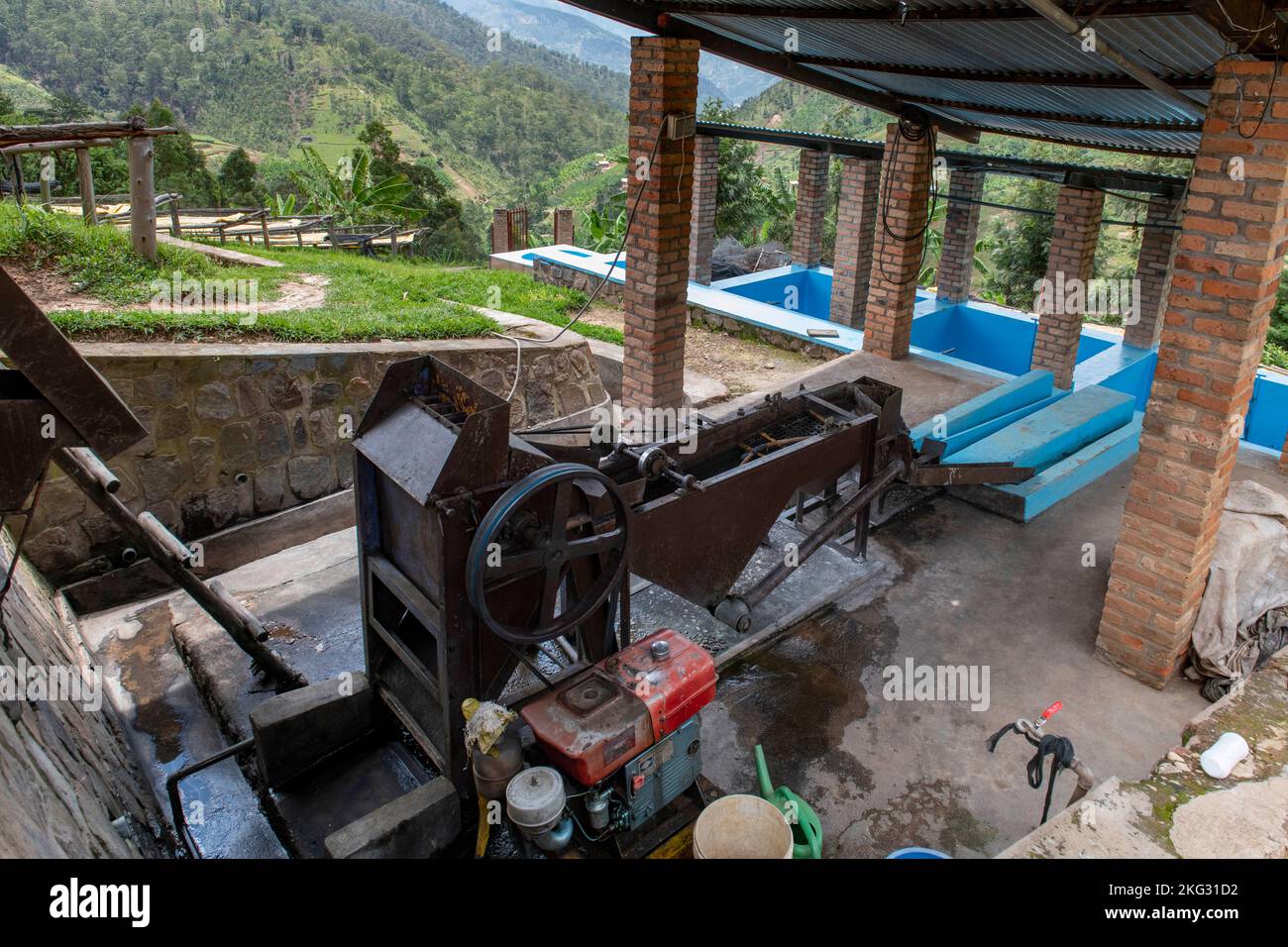 Abakundakawa coffee grower's cooperative, Minazi coffee washing station ...