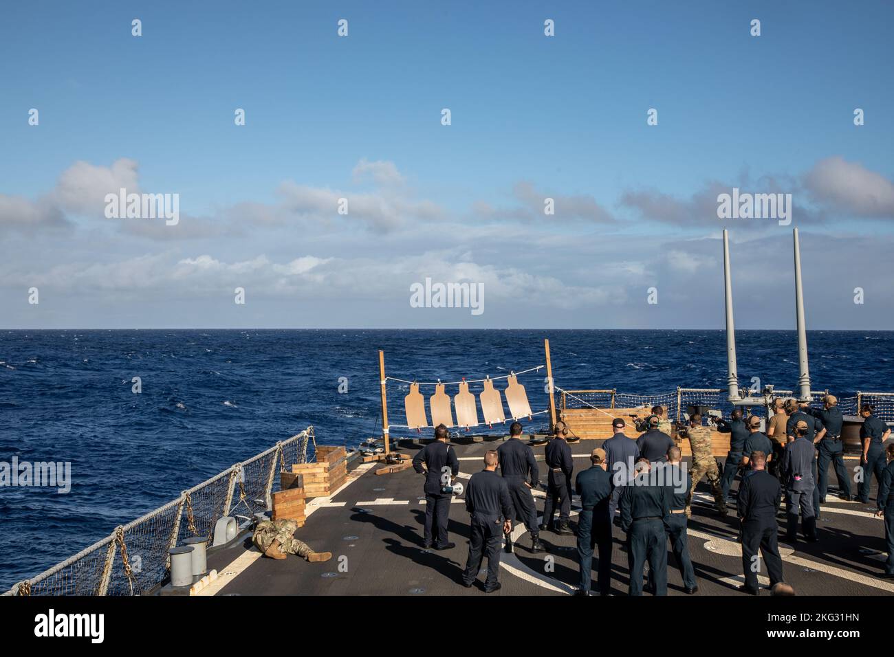 U.S. Cmdr. Corey Millis, Commanding Officer of the Guided-Missel ...
