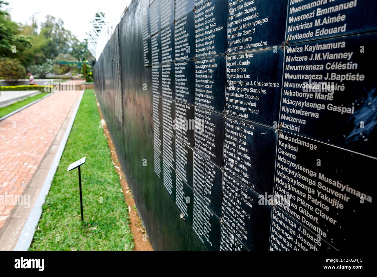 Kigali Genocide Memorial, Gisozi, Kigali, Rwanda. Wall of names Stock ...