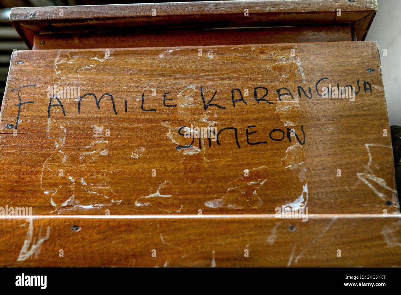 Coffin in Nyamata Genocide Memorial Center, Nyamata, Rwanda Stock Photo ...
