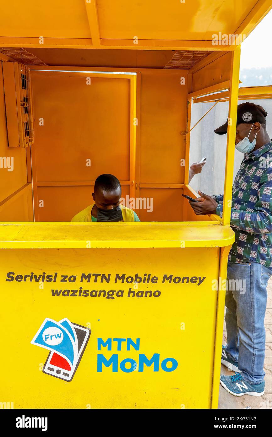 Mobile banking in Kigali, Rwanda Stock Photo - Alamy
