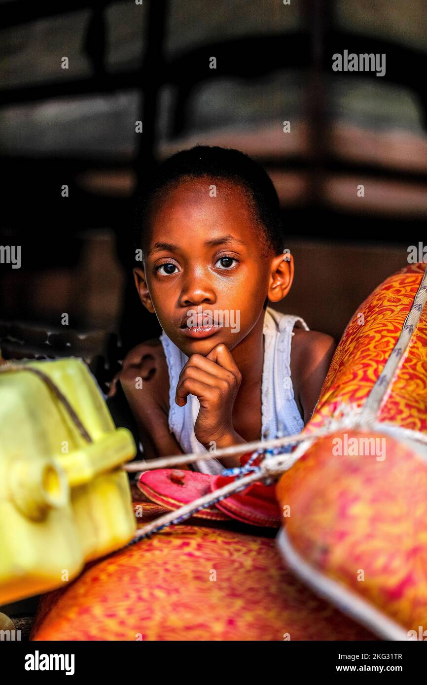 Boy in a truck in Kigali, Rwanda Stock Photo - Alamy