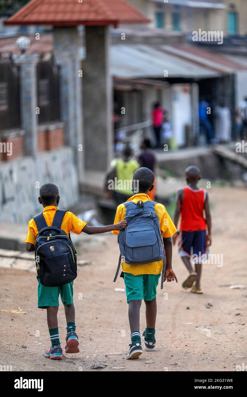Children walking from school in Kigali, Rwanda Stock Photo - Alamy