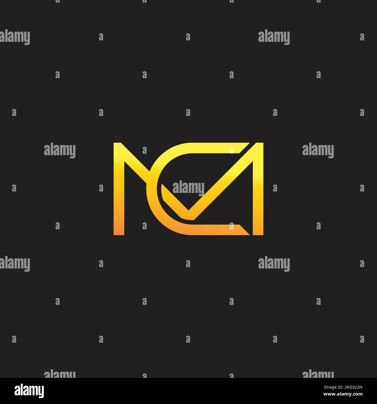 letter mc gradient geometric line logo vector Stock Vector Image & Art ...