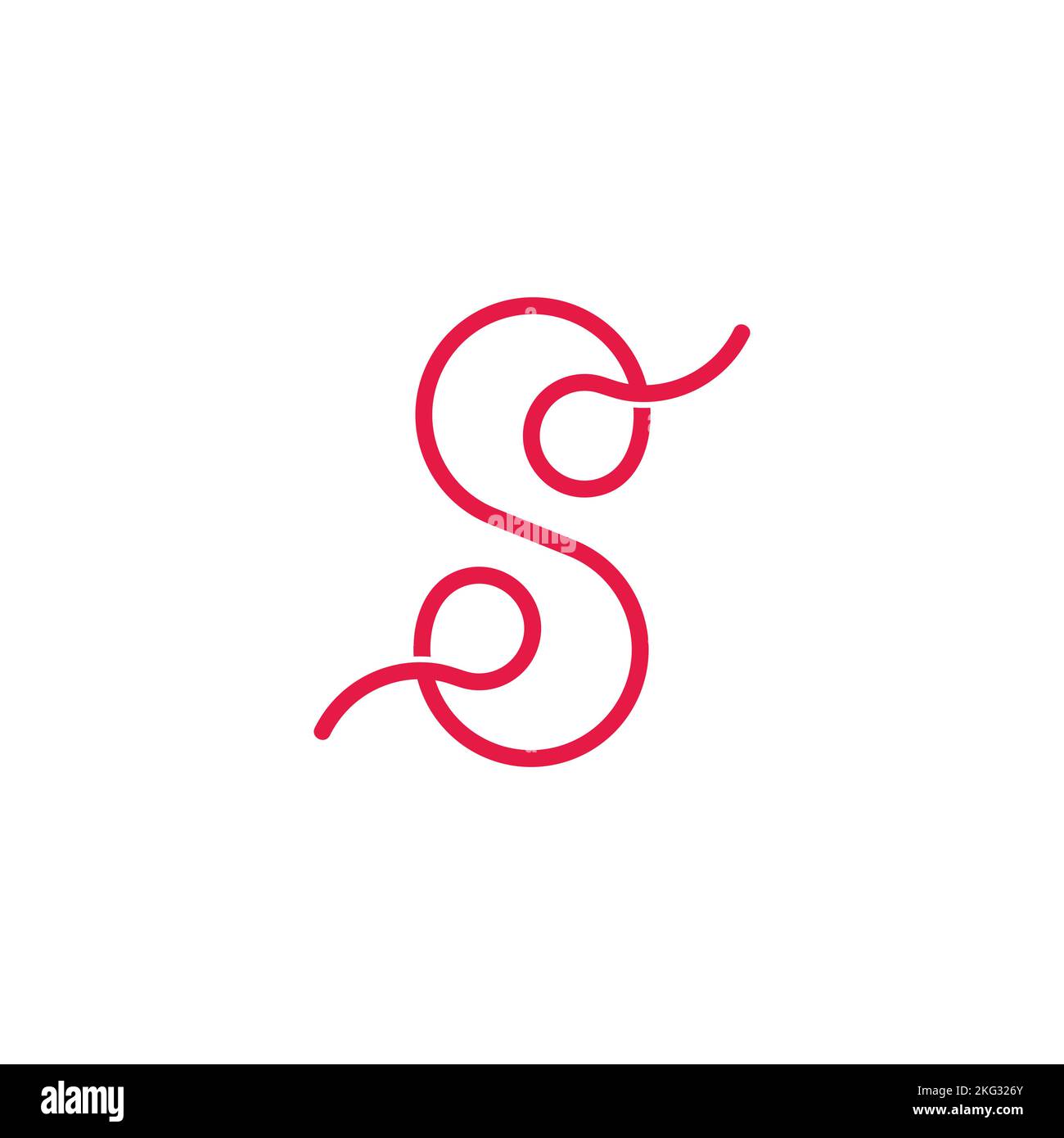 letter s loop thread linear logo vector Stock Vector Image & Art - Alamy