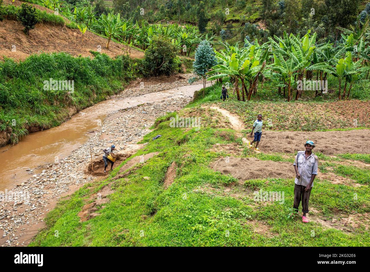 River bank in western Rwanda Stock Photo - Alamy