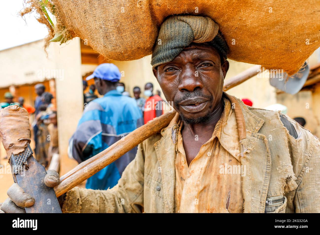 Villager in Muhanga district, Southern province, Rwanda Stock Photo - Alamy