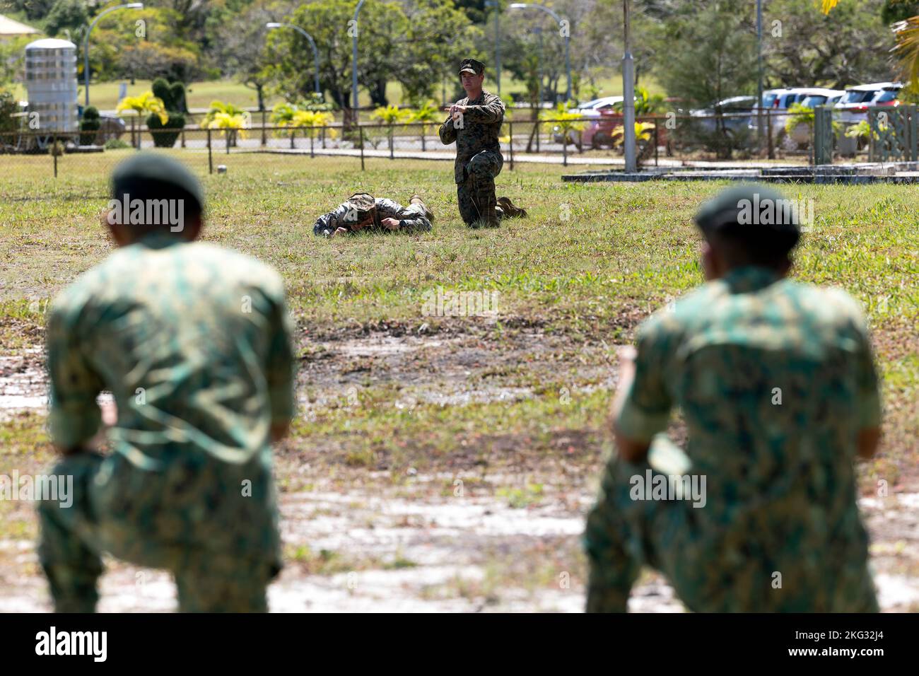 Royal Brunei Land Force (RBLF) soldiers with 2nd Battalion, RBLF, and U ...
