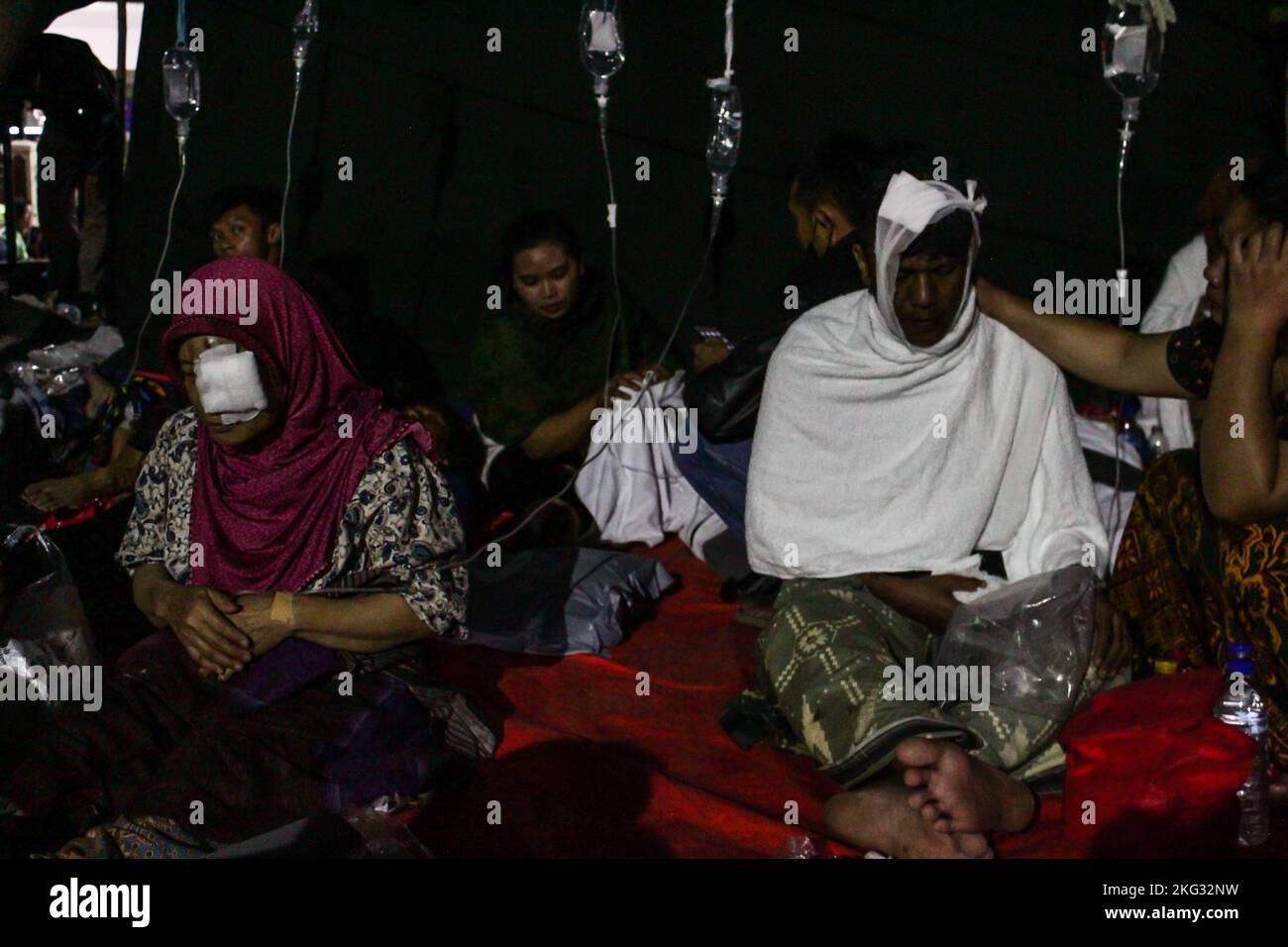 Cianjur, West Java, Indonesia. 21st Nov, 2022. People receives medical ...