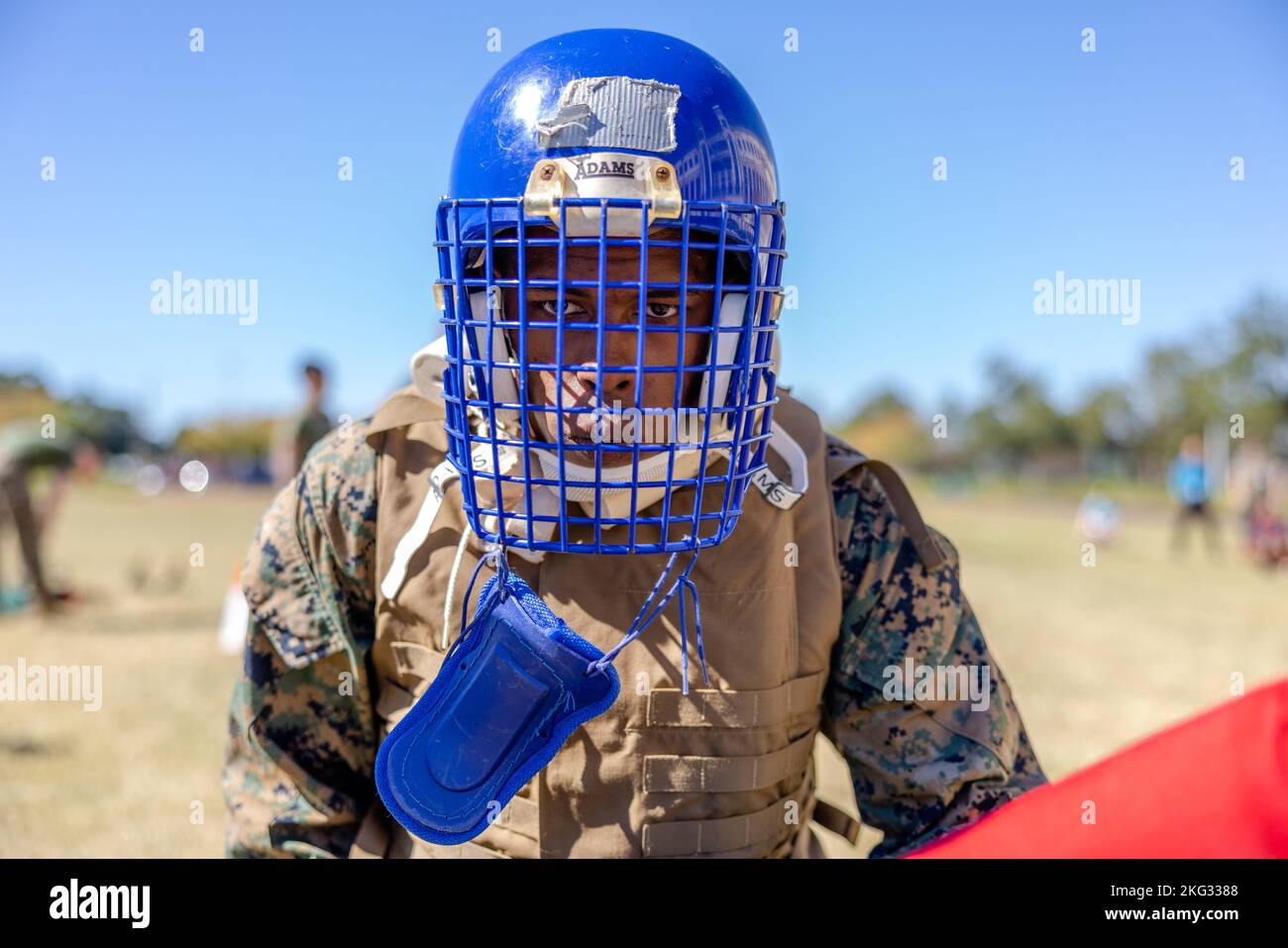 U.S. Marine Corps Pfc. Class Jaden Lanier with Headquarters Battalion, Marine Force Reserve ...