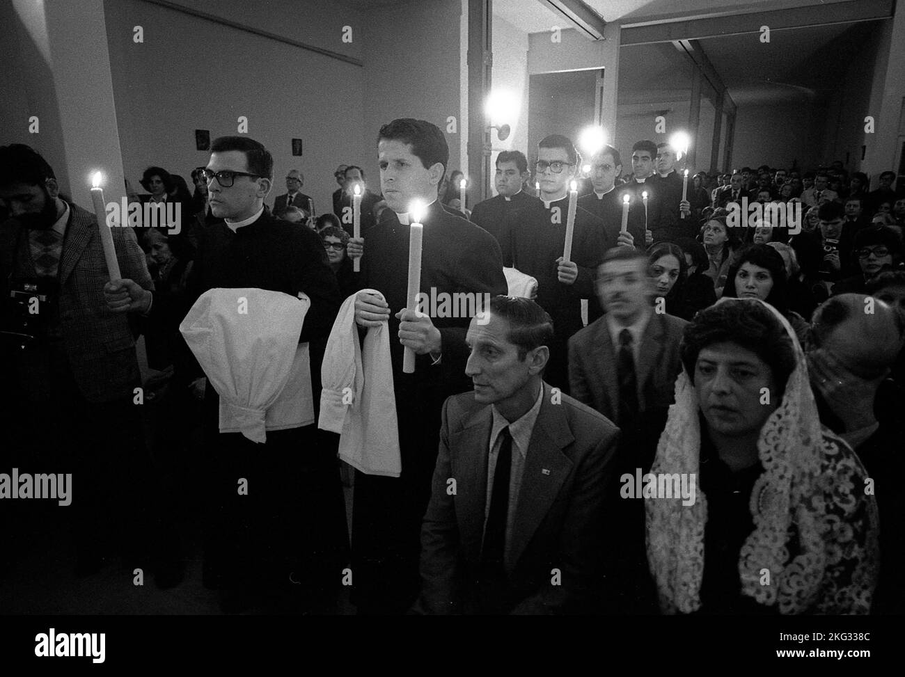 Marcel Lefevbre, Catholic French archbishop and priest, during an ...