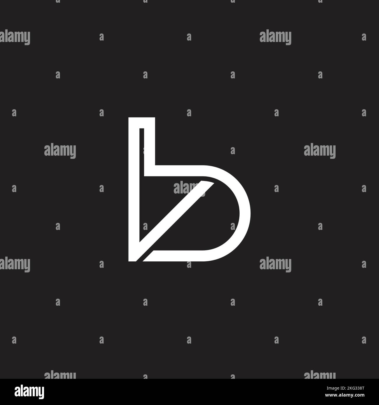 letter vb continue line geometric logo vector Stock Vector Image & Art ...