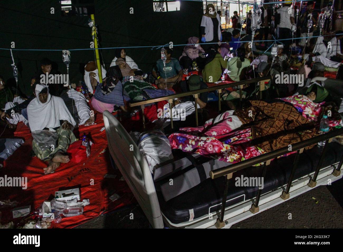 Cianjur, West Java, Indonesia. 21st Nov, 2022. People receives medical ...