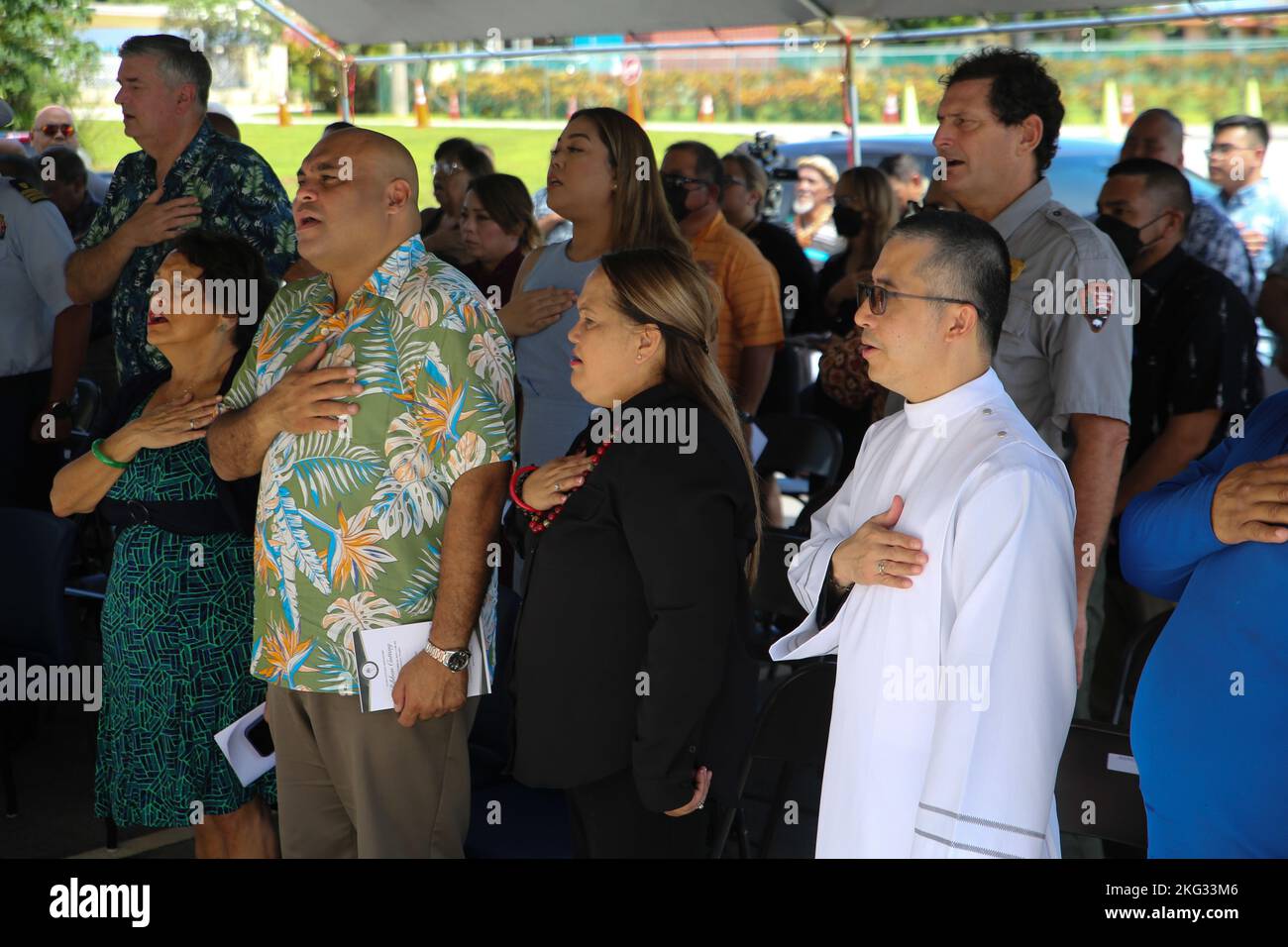Guam Governor Lou Leon Guerrero (left), Guam Lieutenant Governor Josh ...