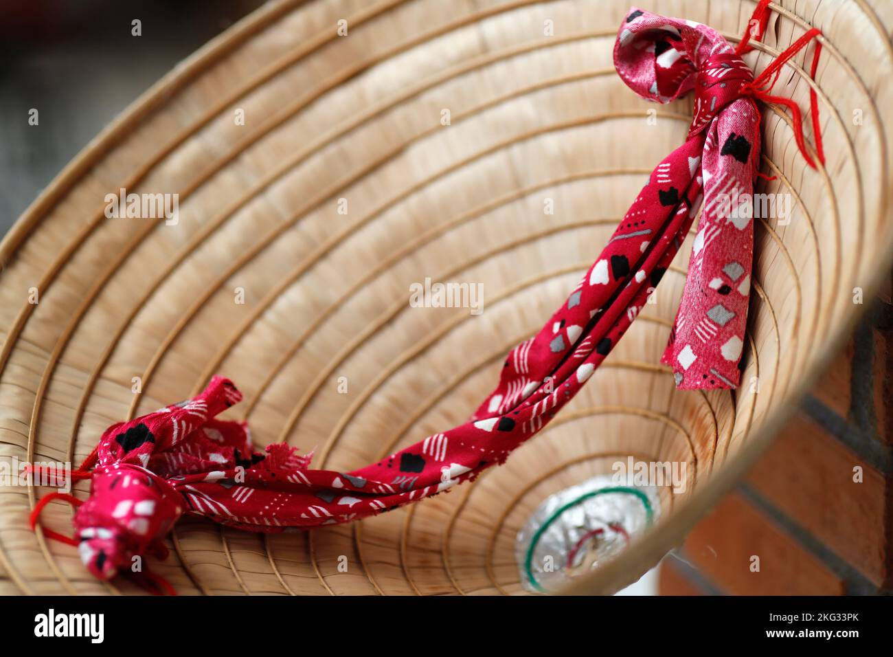 A traditional vietnamese conical hat. Symbol of Vietnam. Tan Chau ...
