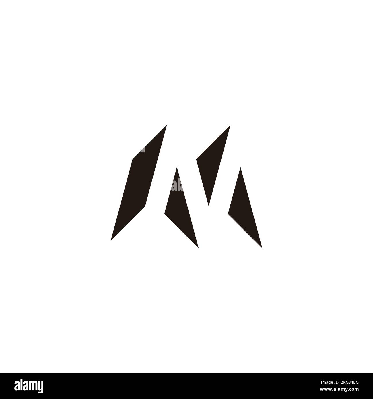 Geometric 3d m shape Stock Vector Images - Alamy