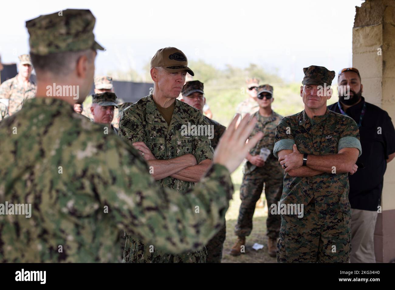 U.S. Navy Lt. Cmdr. Ryan Costanzo, Office of Naval Research, delivers a ...