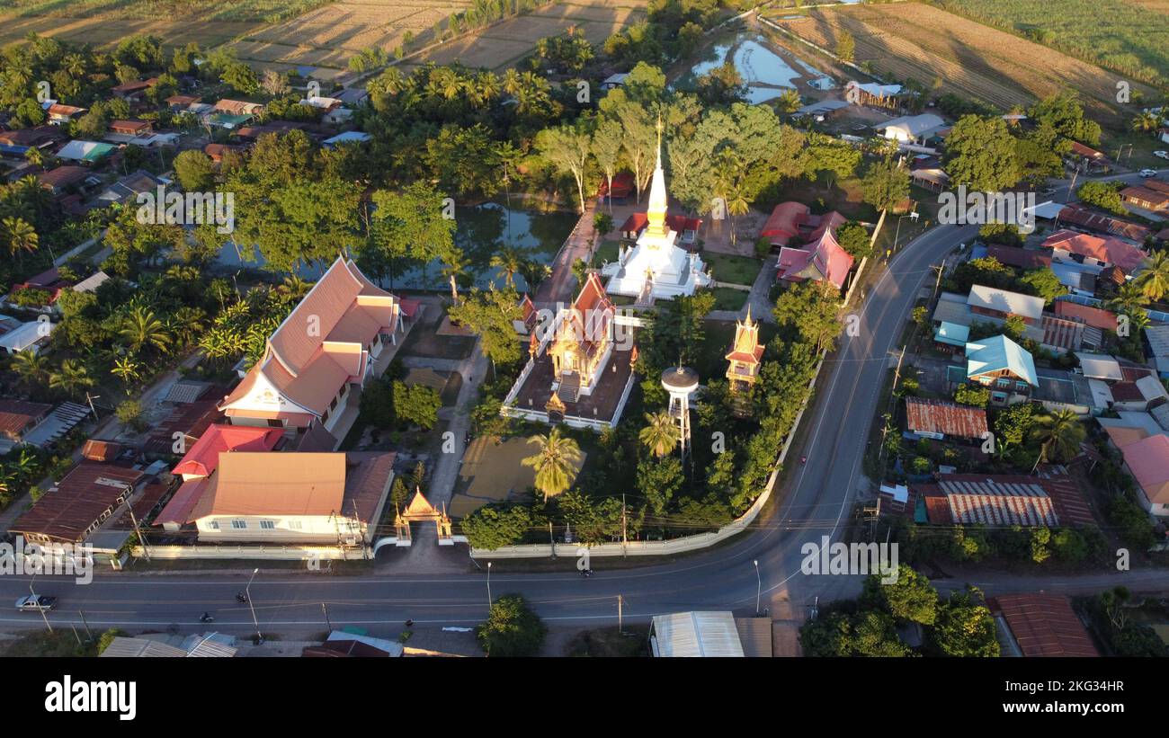 Aerial view of temple in thailand Stock Photo - Alamy