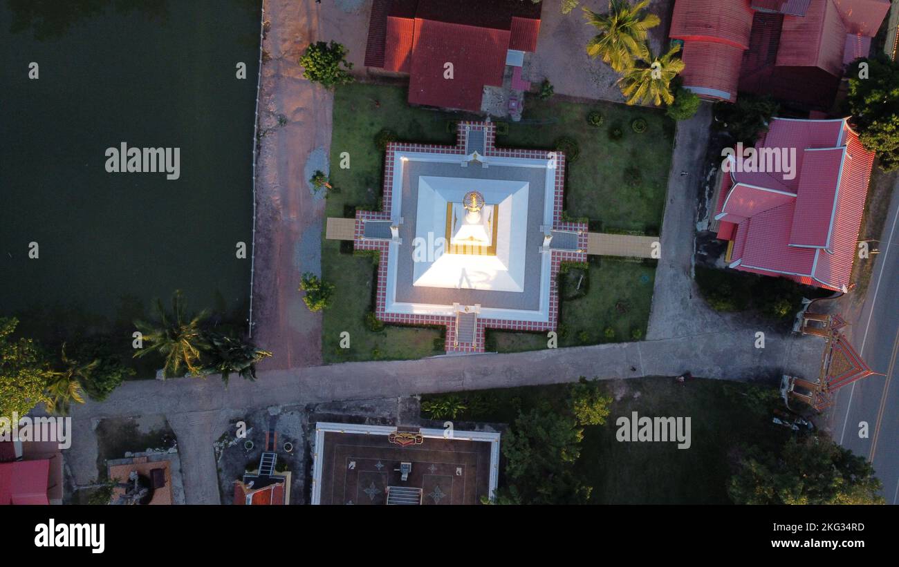 Aerial view of temple in thailand Stock Photo - Alamy