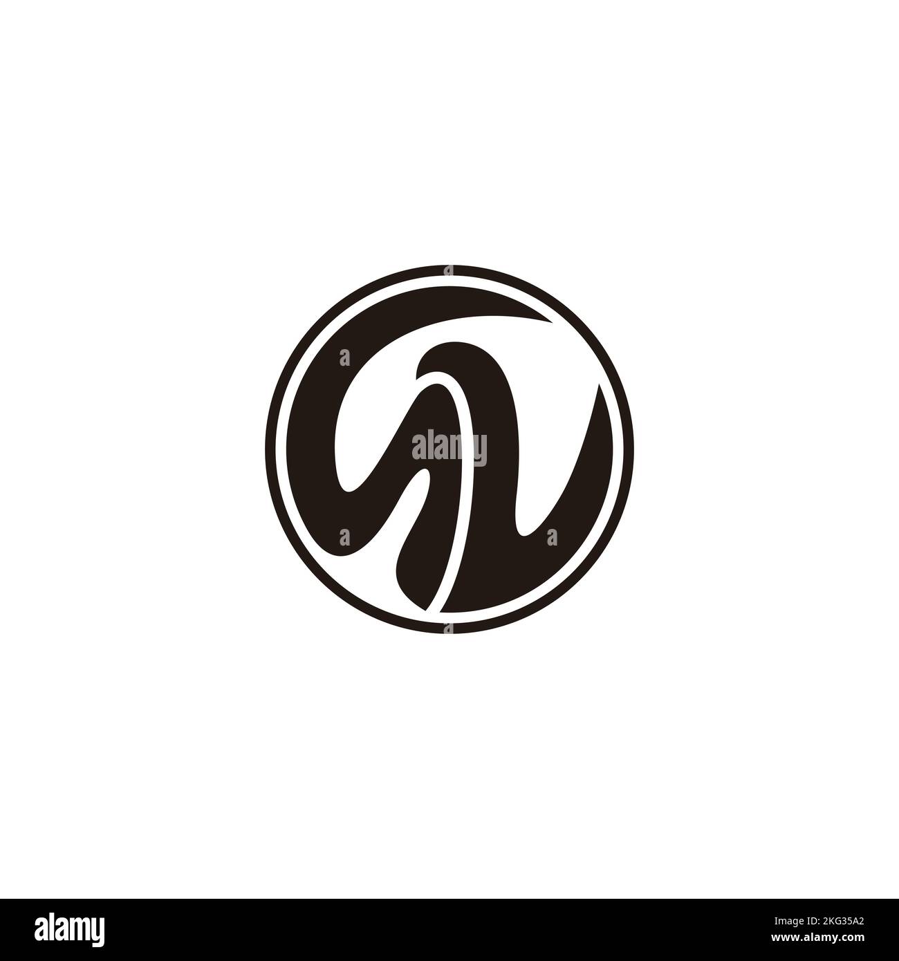 letter sv curves circle smooth design logo vector Stock Vector Image ...