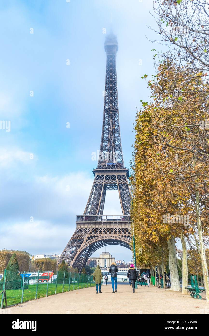 A vertical of the Eiffel Tower during the day Stock Photo - Alamy