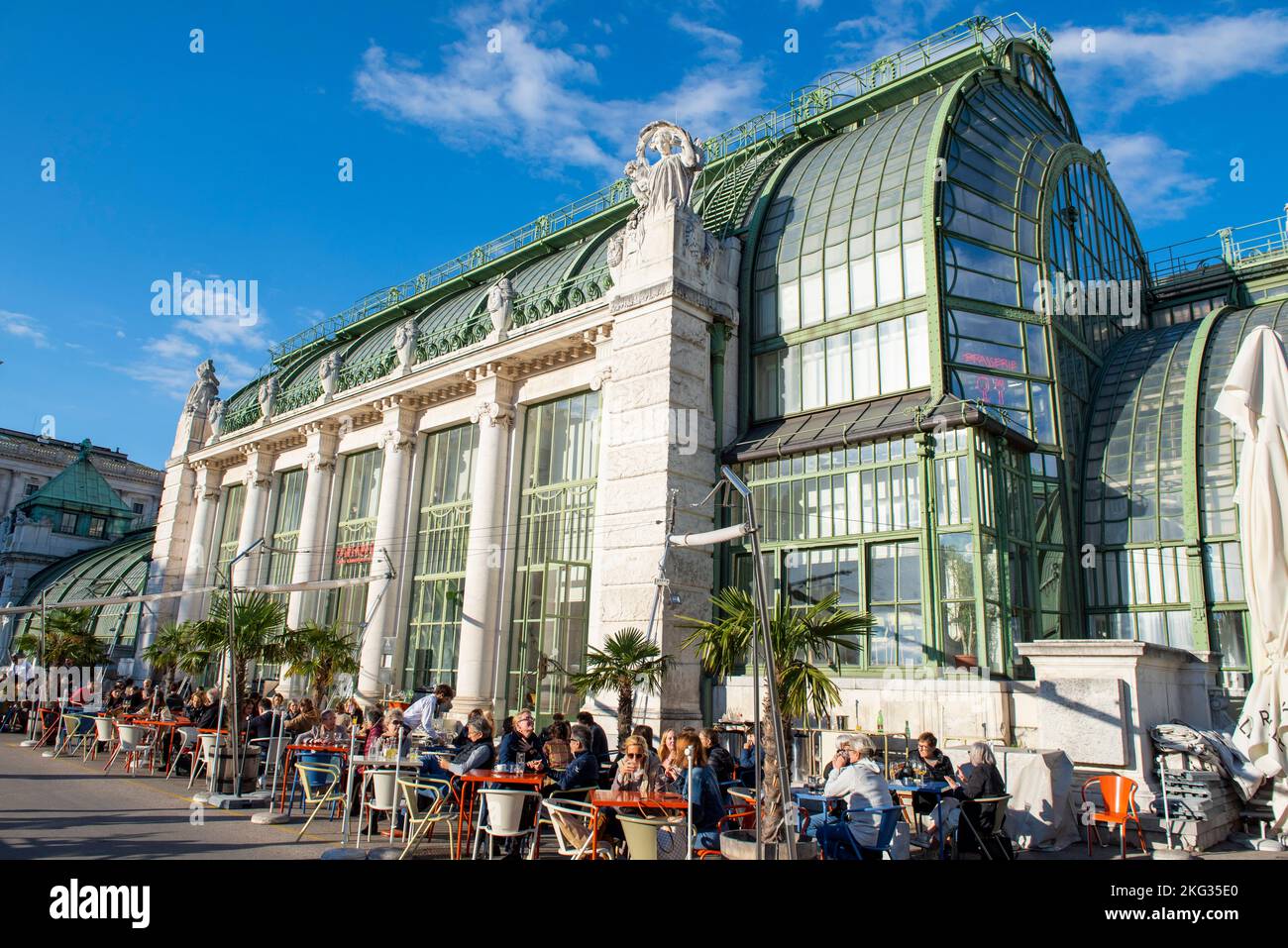 The Palmenhaus in the Schönbrunn Palace park in Vienna, Austria Europe ...