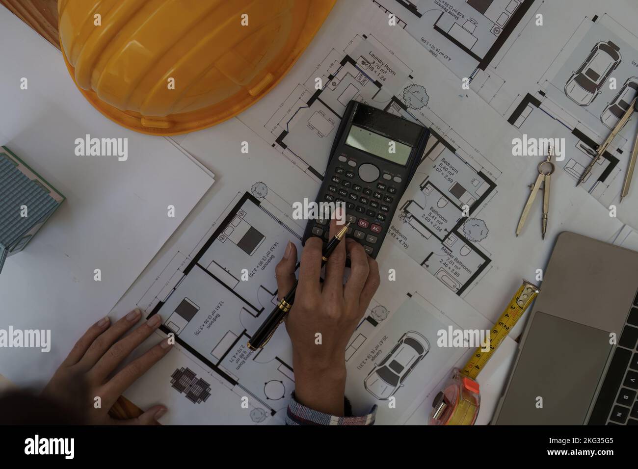 Professional architect designer structural engineer working with ...