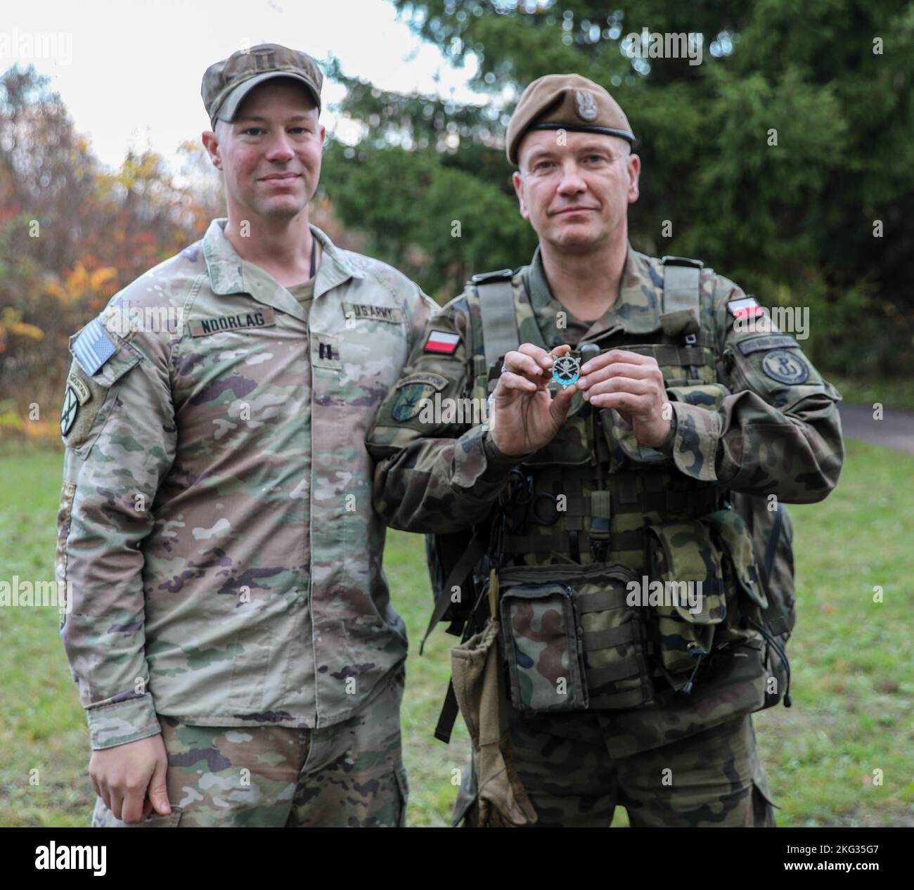 U.S. Army Capt. Stephen Noorlag, left, Chaos company commander, 3rd ...