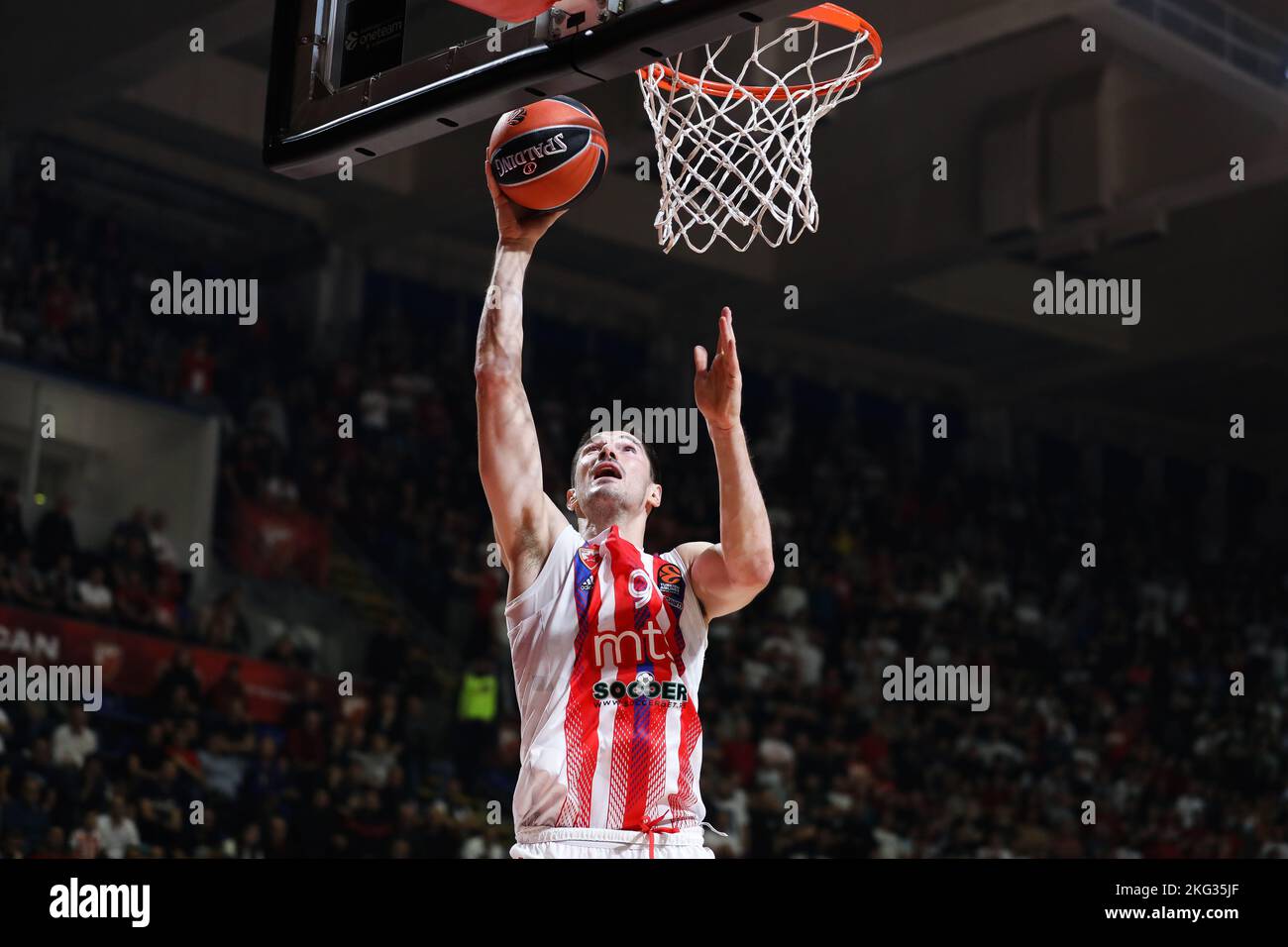 Belgrade, Serbia, 17th November 2022. Luka Mitrovic of Crvena Zvezda ...
