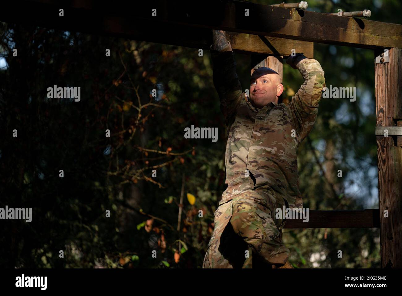 Sgt. 1st Class Cory Fowler from Madigan Army Medical Center, swings ...