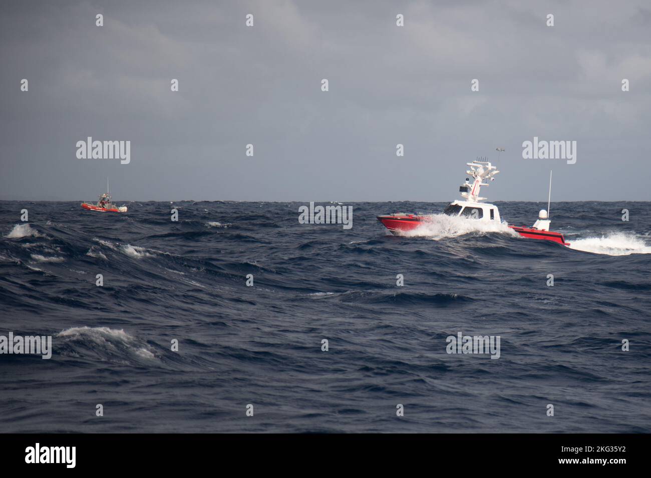 An ST Engineering vessel equipped with the AUTONOMAST system, conducts ...