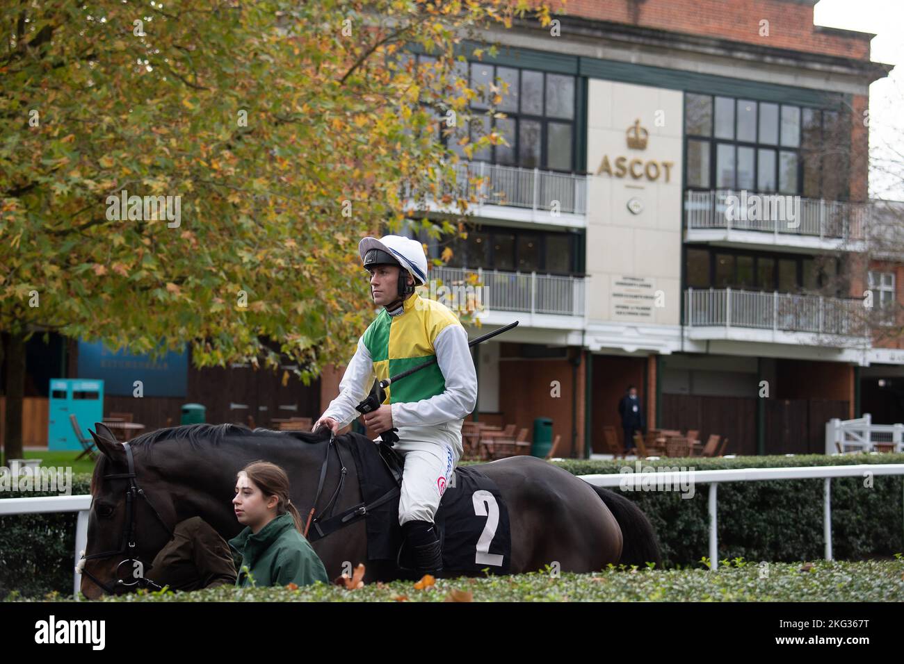 Ascot, Berkshire, UK. 19th November, 2022. Jockey Lorcan Williams ...