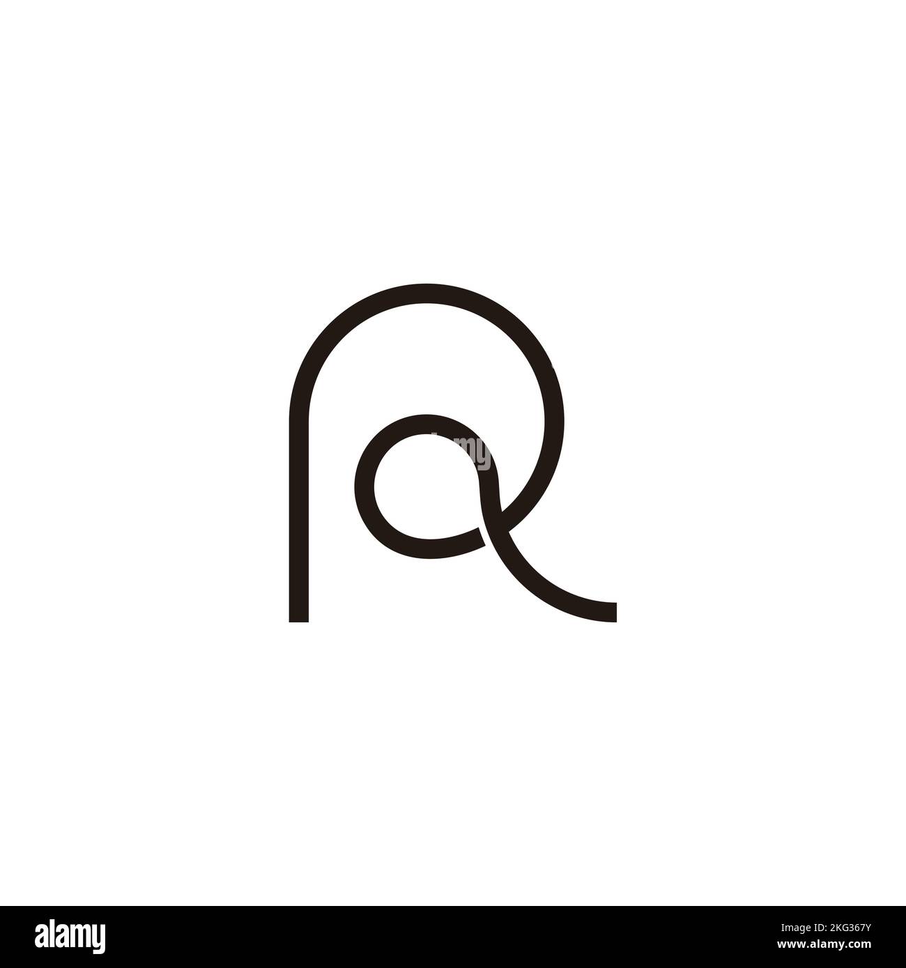 letter r loop spiral motion line logo vector Stock Vector Image & Art ...