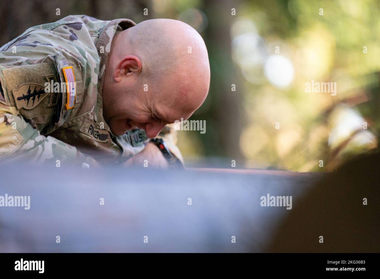 Sgt. 1st Class Cory Fowler from Madigan Army Medical Center, leaps ...