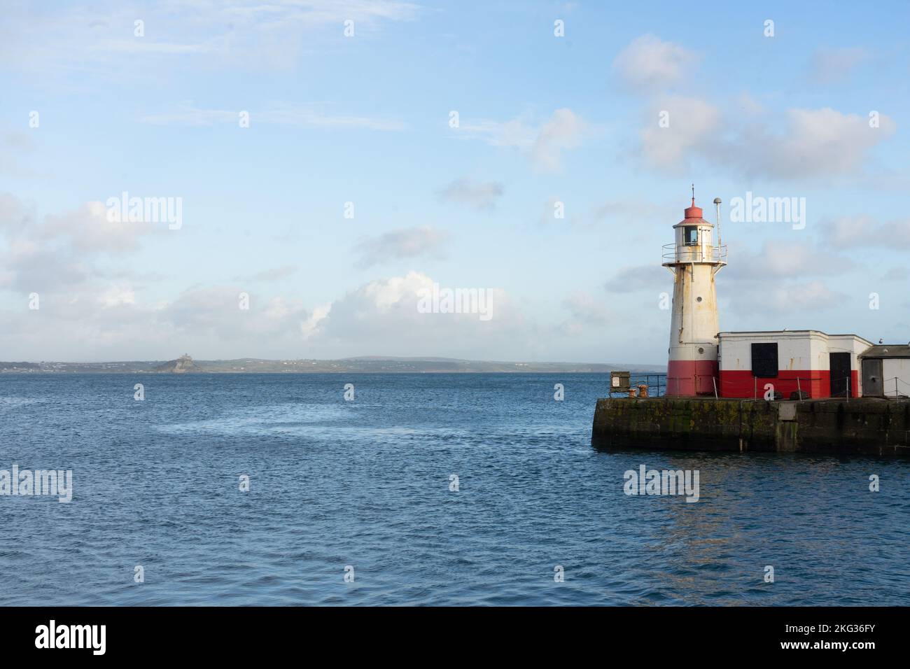 Mounts Bay from Newlyn Harbour Cornwall UK Stock Photo - Alamy